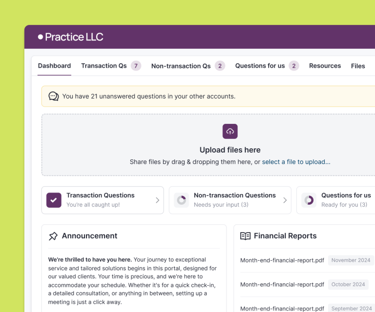 Custom-Branded Bookkeeping Client Portal | Keeper Custom-Branded Bookkeeping Client Portal | Keeper